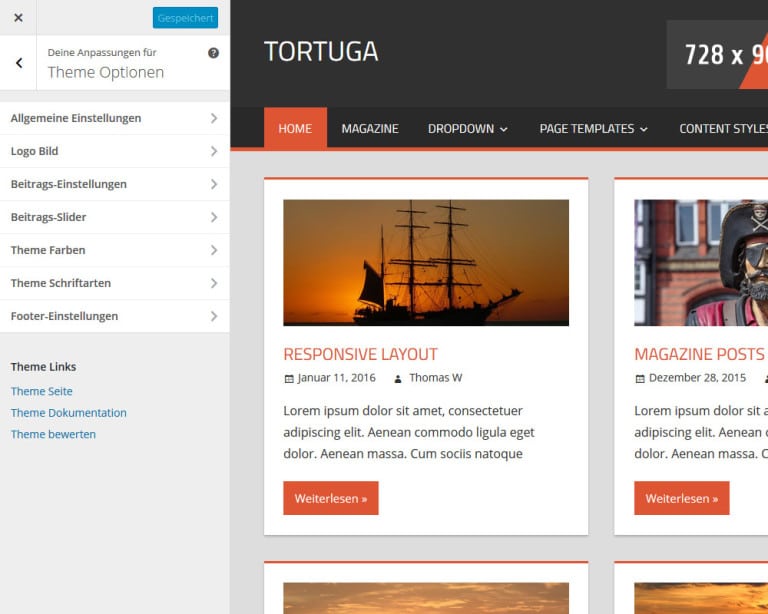 Tortuga Dokumentation – ThemeZee