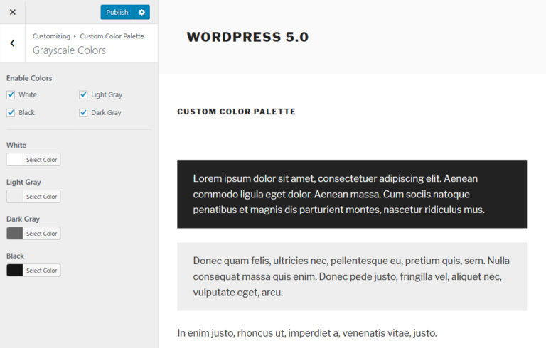 Custom Color Palette – ThemeZee