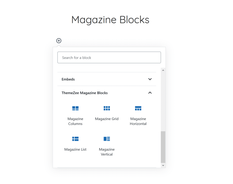 Magazine Blocks Documentation – ThemeZee