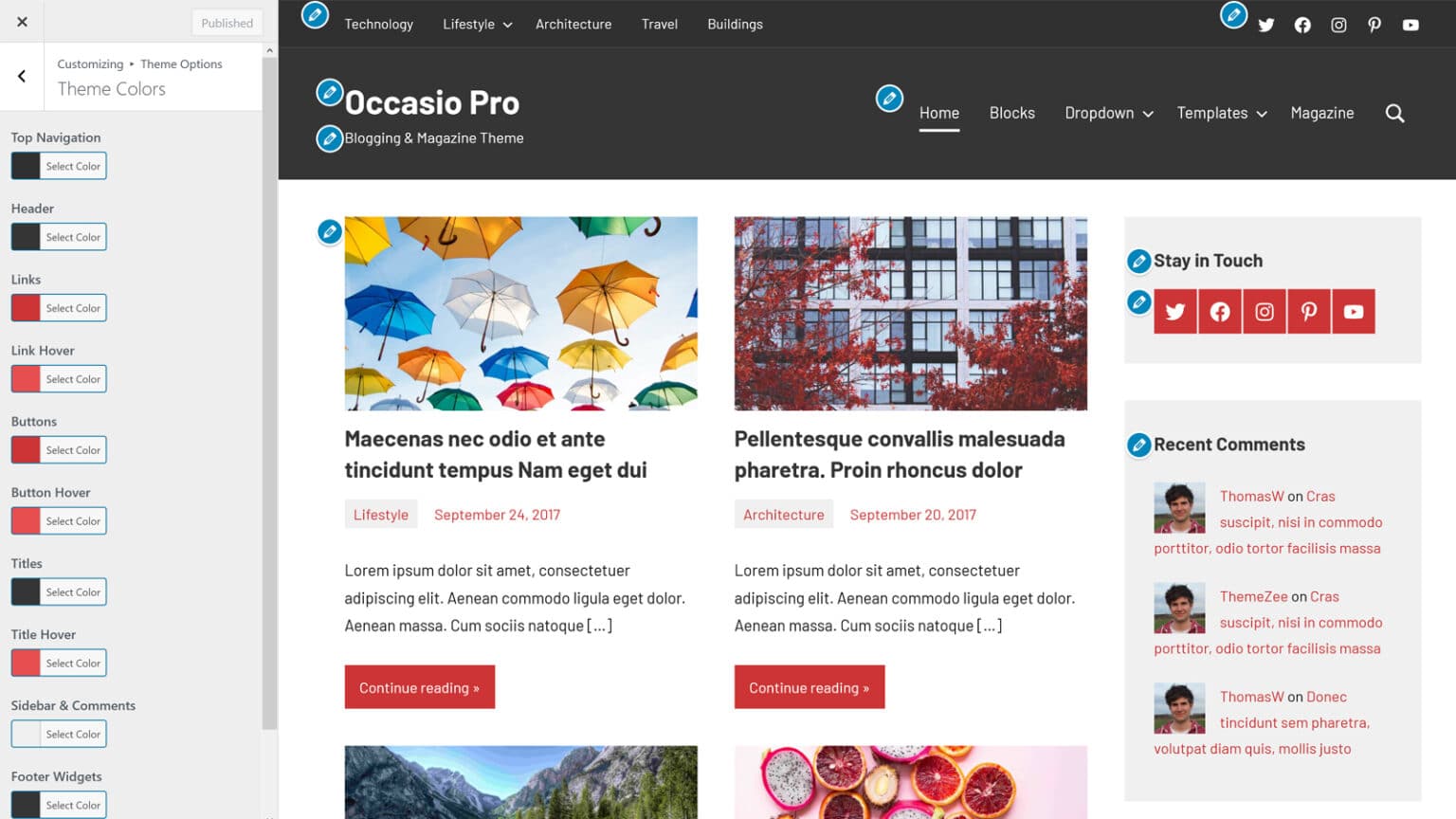 Occasio Documentation – ThemeZee